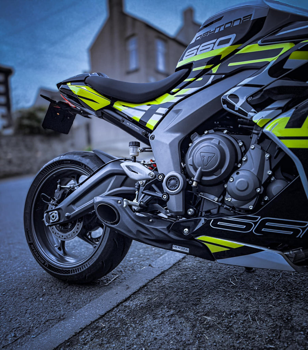 2024-on Triumph Daytona 660 CS Racing Full Exhaust | Muffler + dB Kill ...