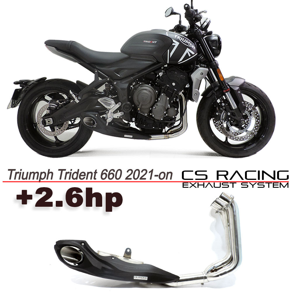 2021-up Triumph Trident 660 CS Racing Full Exhaust | Muffler + dB Kill